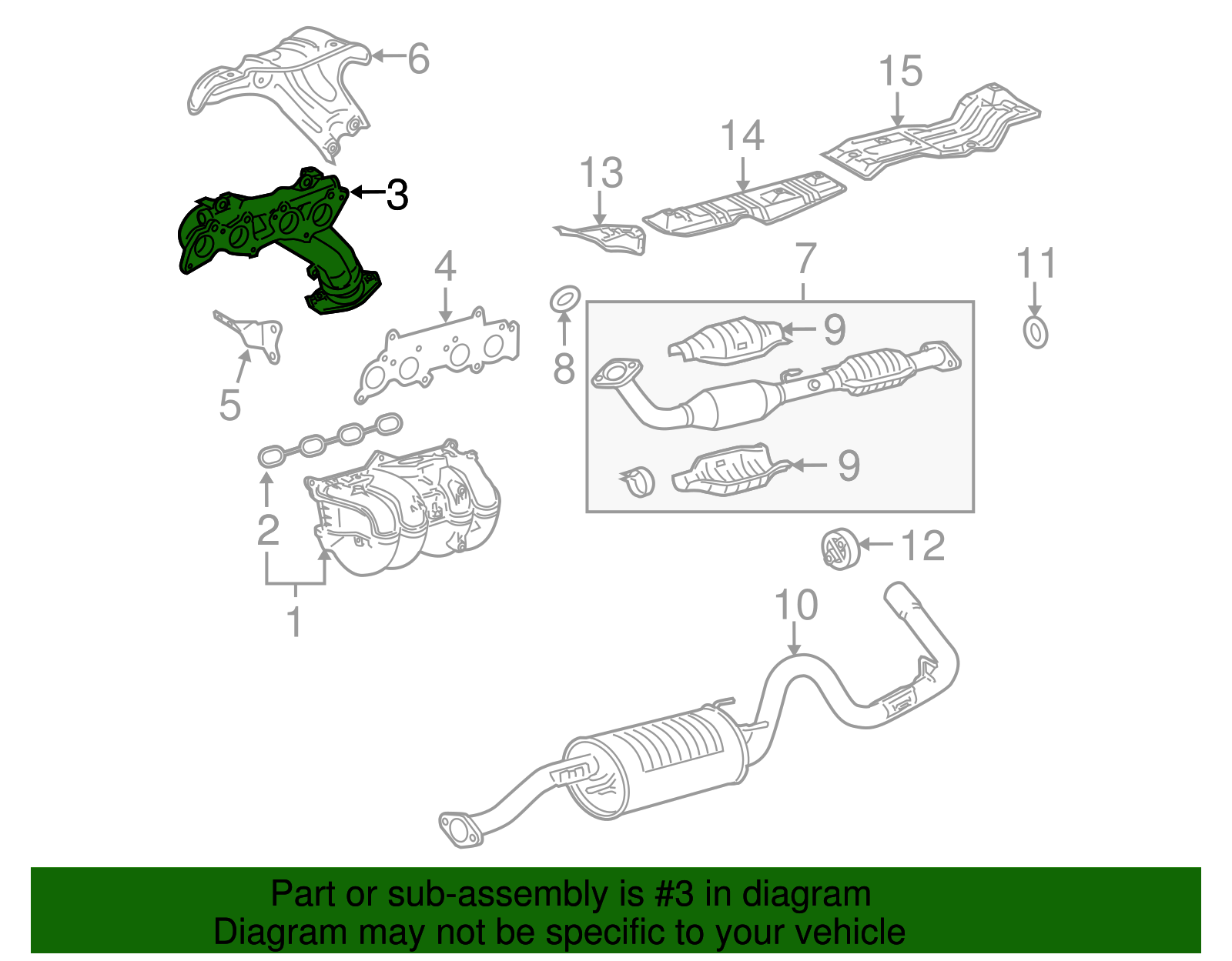 2007-2016 Toyota Exhaust Manifold 17141-75130 | Toyota Parts Center