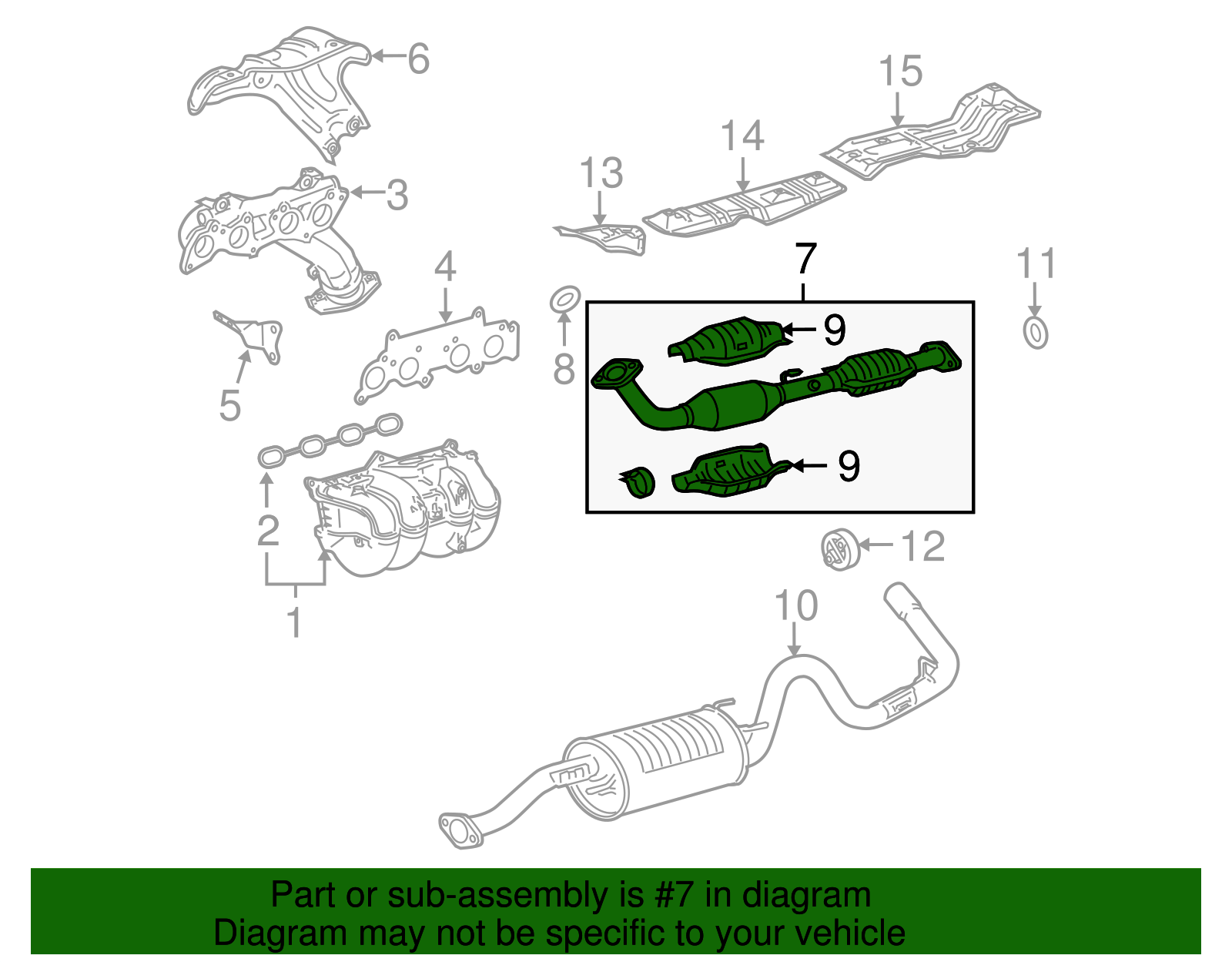 2013-2016 Toyota Tacoma Converter & Pipe 17410-0C150 | Toyota Parts Center