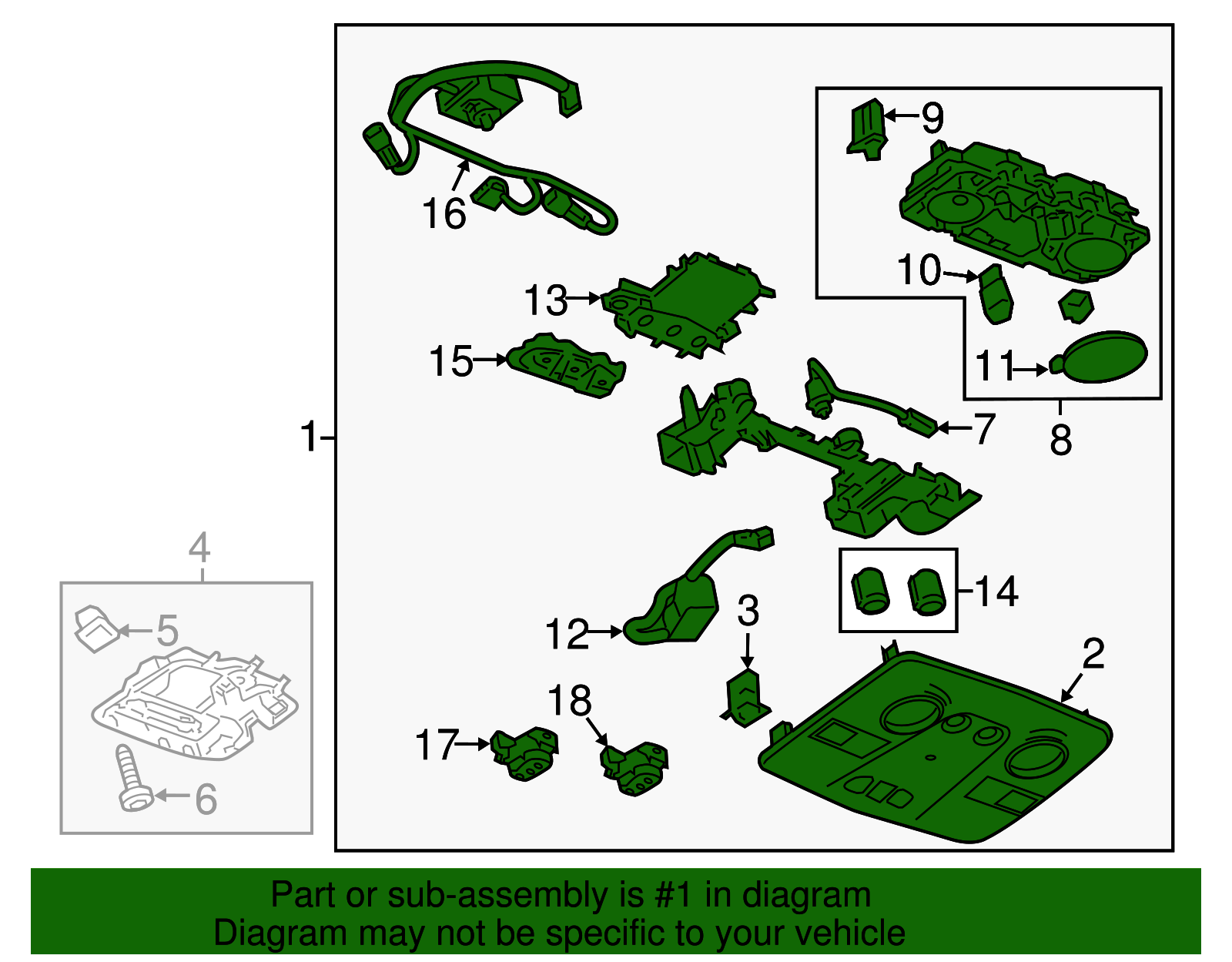 2010-2012 GM Light Cashmere Front Floor Compartment 22901499 GM ...