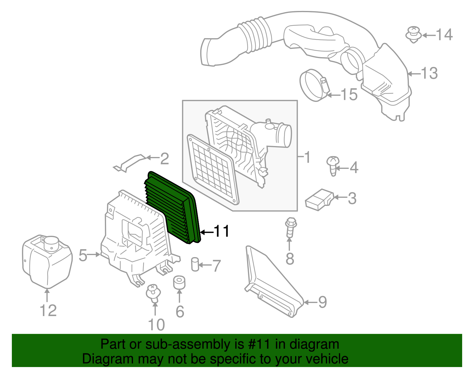 2007-2019 Subaru Engine Air Filter 16546AA12A | Subaru Online Parts