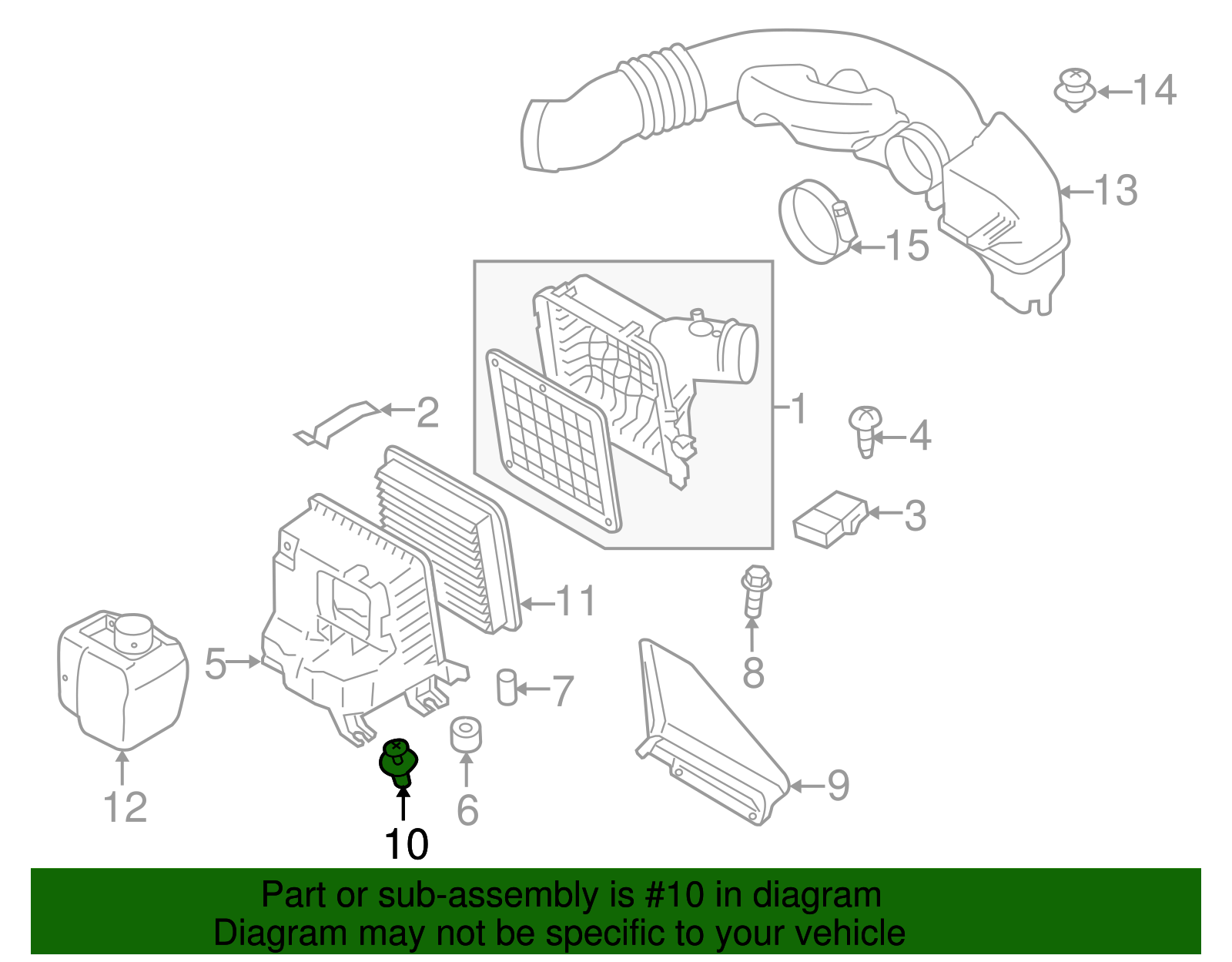 2015-2025 Subaru Air Inlet Duct Clip 909140073 | Subaru Parts Store
