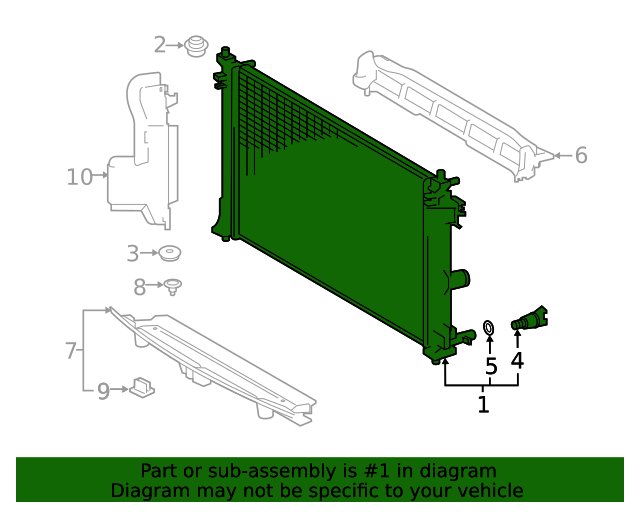 2019-2020 Toyota Corolla Radiator Assembly 16400-24320 | OEM Parts Online