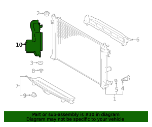 2019-2024 Toyota Corolla Radiator Support Baffle 16593-F2020 | Toyota ...