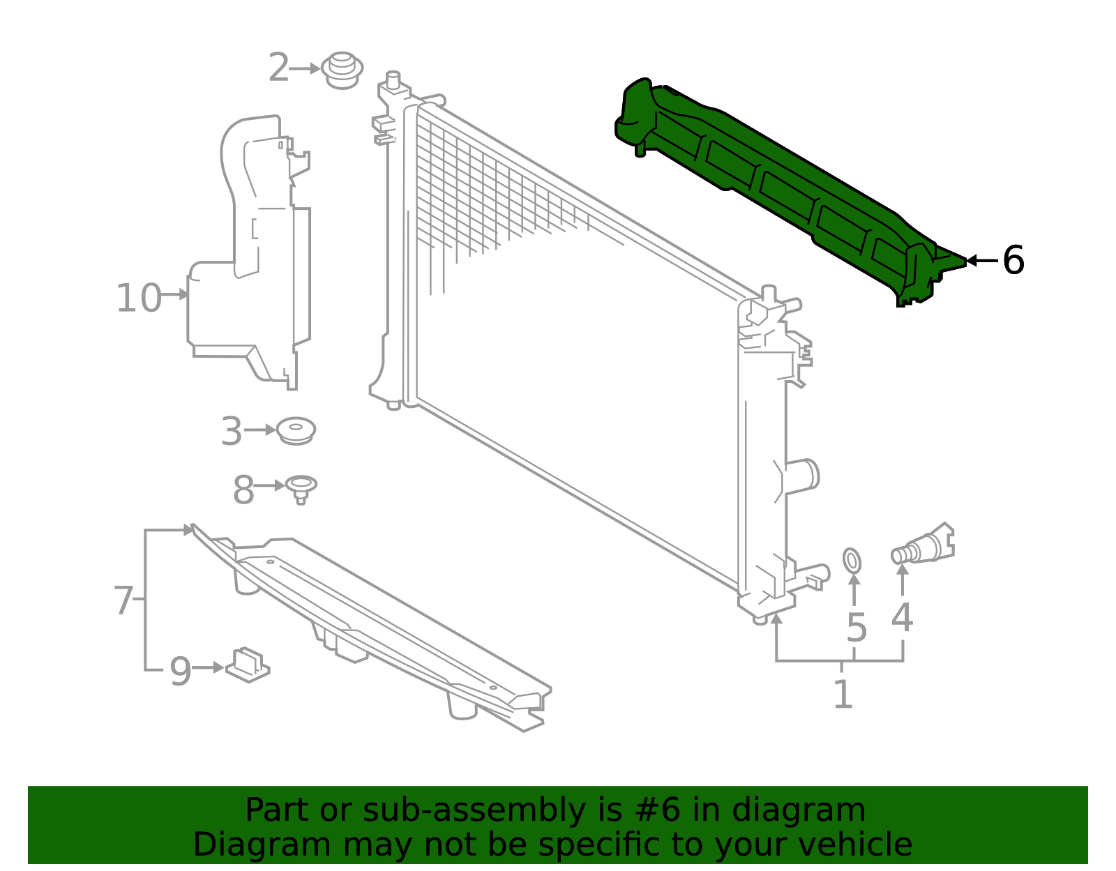 16594-F2010 - 2019-2022 Toyota Corolla - Radiator Support Baffle ...