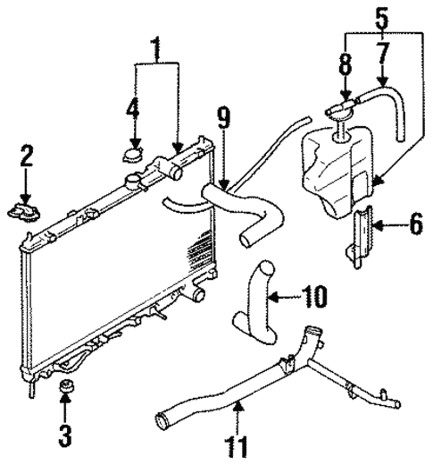 Radiator & Components for 1994 Mitsubishi Galant | Mitsubishi Parts ...