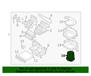 97113-P2000 - Blower Motor 2021-2023 Hyundai Santa Fe | AutoNationParts.com