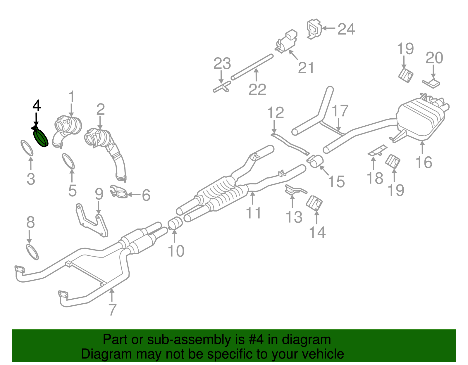 11658585233 - 2007-2025 BMW Pre-Converter Clamp (11-65-8-585-233 ...