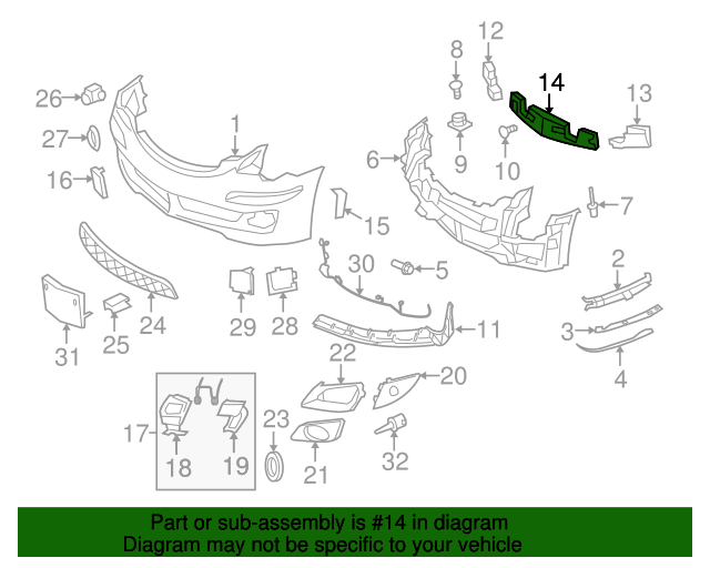 251-885-08-37 - Energy Absorber 2006-2010 Mercedes-Benz | Mercedes-Benz ...