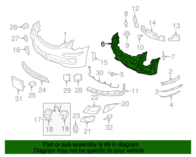 251-885-06-65 - Bumper Cover Support Rail 2006-2010 Mercedes-Benz ...