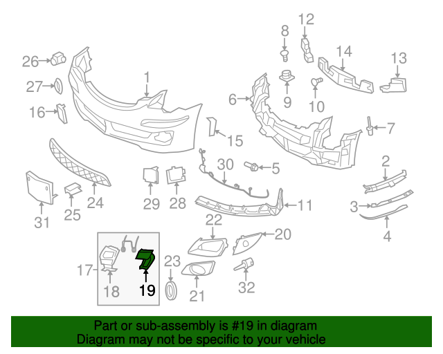 251-880-21-05 - Headlight Washer Cover 2006-2009 Mercedes-Benz ...