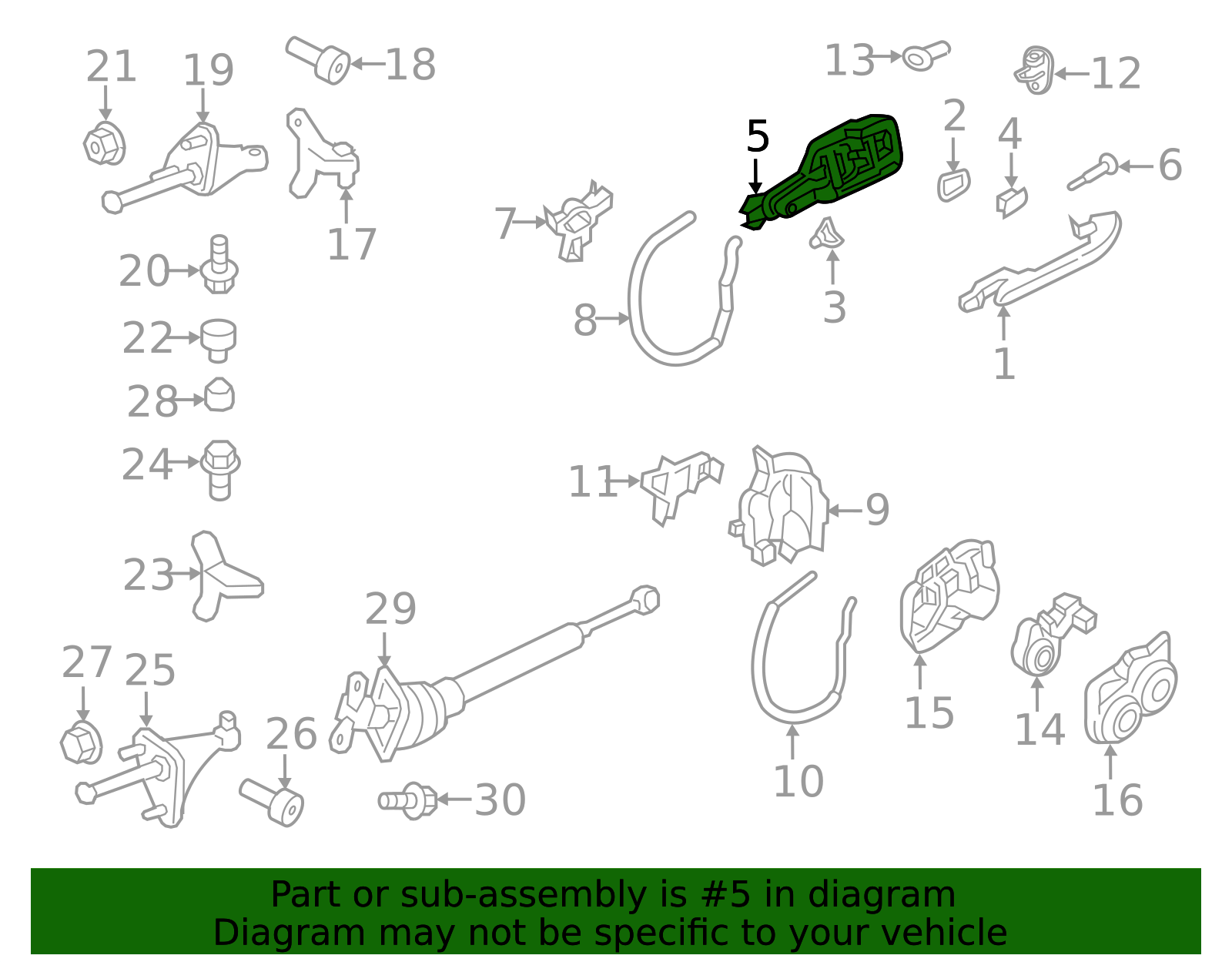 2017-2024 Porsche Panamera Handle Base 971-839-886-D | Sunset Porsche Parts