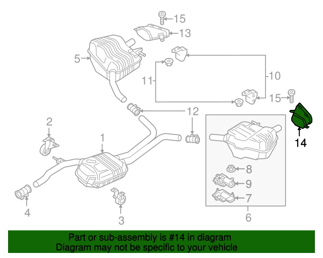 2016-2018 Audi Tail Pipe Extension 4G0-253-825-T | Genuine Audi Parts