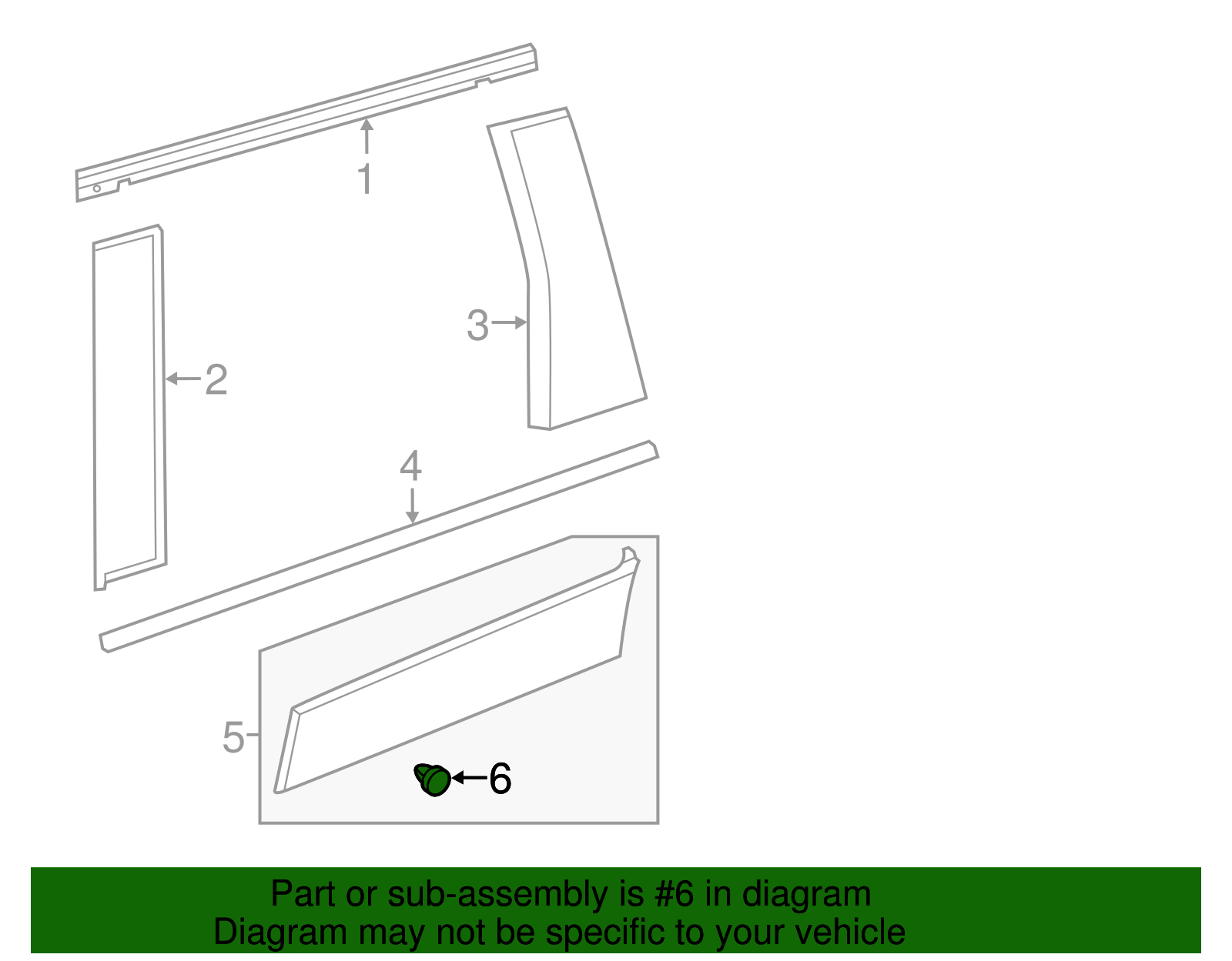2011-2017 Nissan Quest Lower Molding Clip 76847-1JB0A | Nissan Parts Store