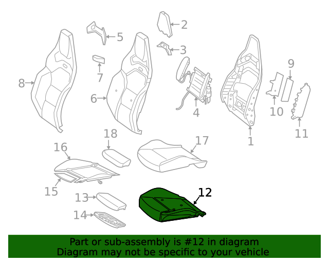 213-910-45-13 - Seat Cushion Pad 2018-2020 Mercedes-Benz | Mercedes ...