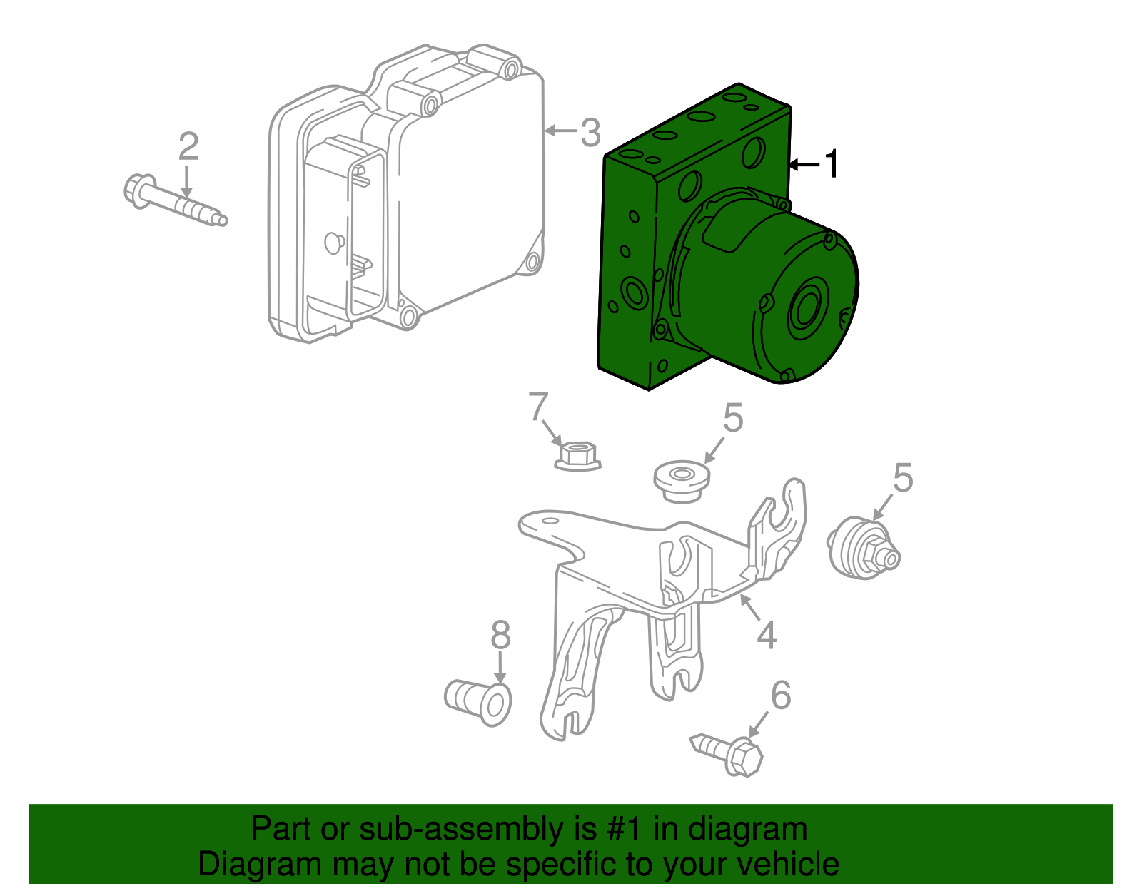 2016-2017 Cadillac CT6 Electronic Traction Control Brake Pressure ...