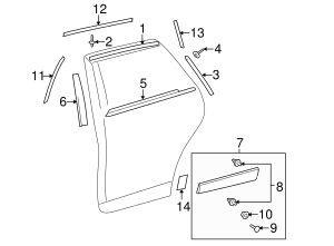 2009-2015 Toyota Venza Lower Molding 75076-0T900 | OEM Parts Online