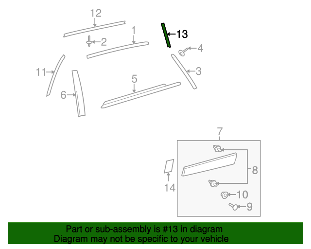 75923-0T010 - Stripe - 2009-2015 Toyota Venza | Lithia Toyota Parts