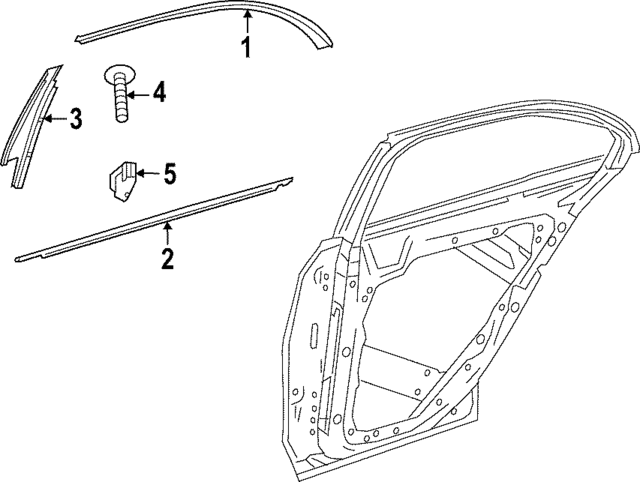 206-690-73-00 - Window Trim 2022-2024 Mercedes-Benz | Mercedes-Benz USA Parts