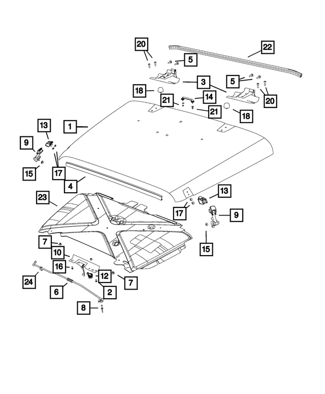 2012-2018 Jeep Hood Silencer Pad 68154307AD | My Mopar Parts