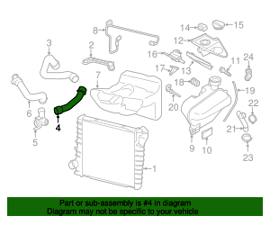 991-106-636-01 - Radiator Coolant Hose 2014-2019 Porsche 911 ...