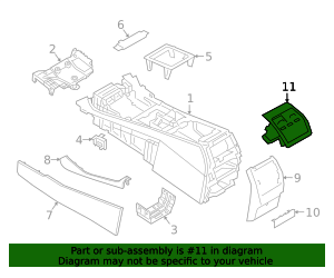 2019-2024 BMW Fresh air grille rear room 64-22-9-399-966 ...