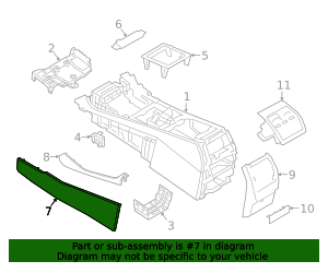 2019-2024 BMW Trim panel center console right front 51-16-9-399-920 ...