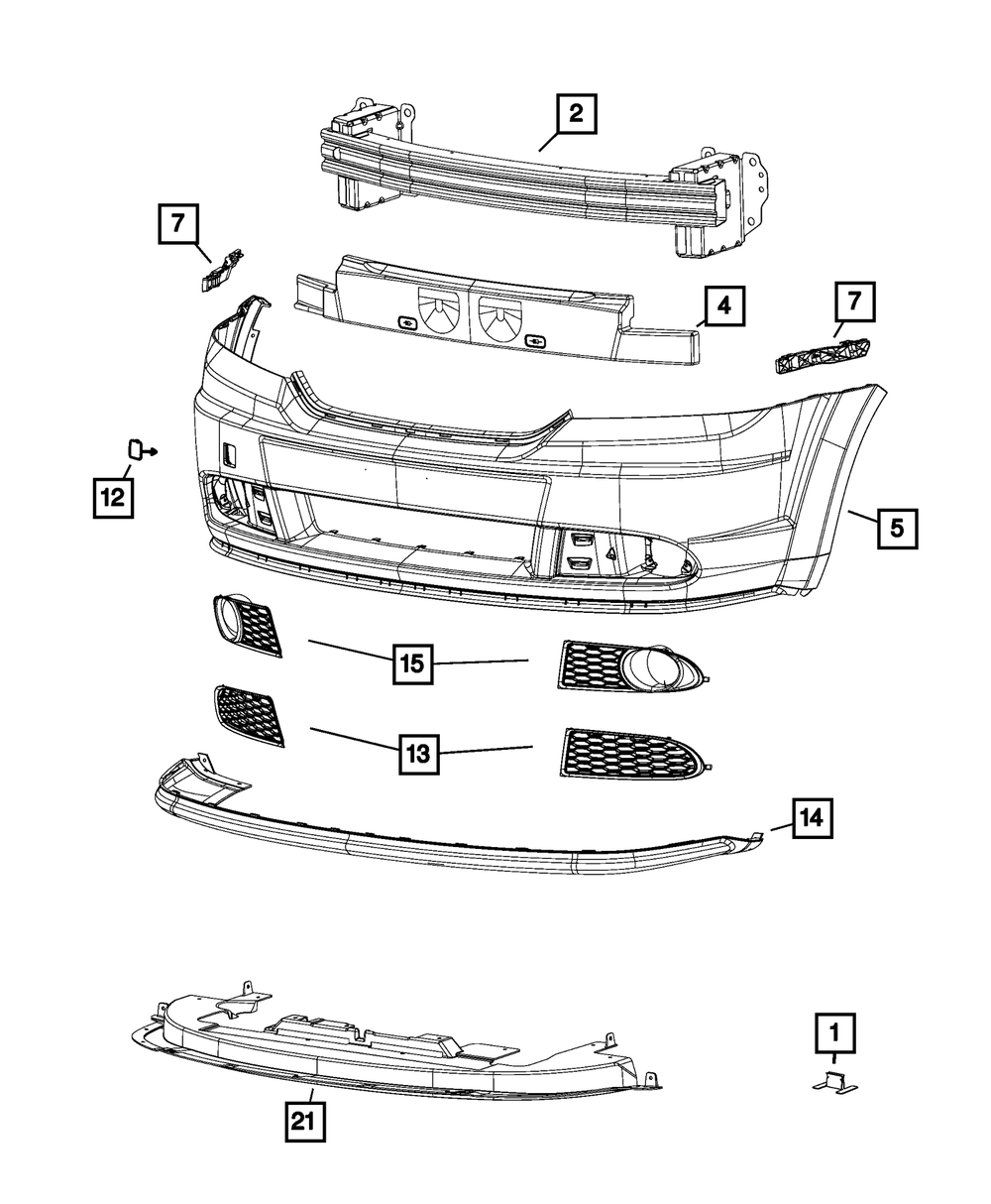 2011-2020 Dodge Journey Front Fascia 1SW02TZZAC | Wholesale MOPAR