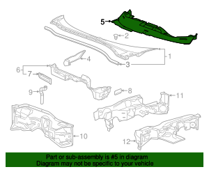 2014-2019 Chevrolet Corvette Plenum Upper Panel 84086743 ...