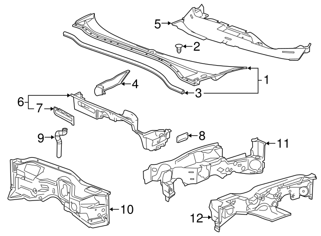 2019 Chevrolet Corvette Plenum Lower Panel 84081890 | GM Parts Center