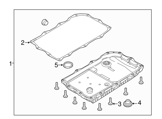 2013-2024 Transmission Filter Pan Kit BOLT (x1) 06510056AA | Mopar ...