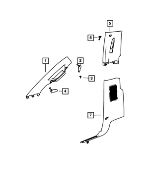2019-2024 Ram B-Pillar Cap 1sj07tx7aa | TascaParts.com