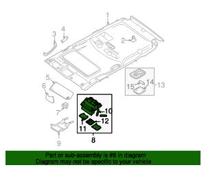 26430-ZL80A - Reading Light 2010-2013 Nissan | AutoNationParts.com