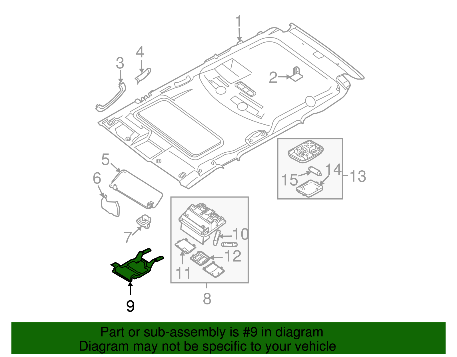 2005-2013 Nissan Map Lamp Assembly Bracket 26439-EA100 | Nissan Parts Store