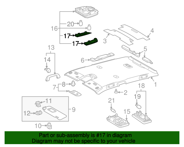 81265-47070 - Map Light Lens - 2010-2017 Toyota | OEM Genuine Toyota Parts