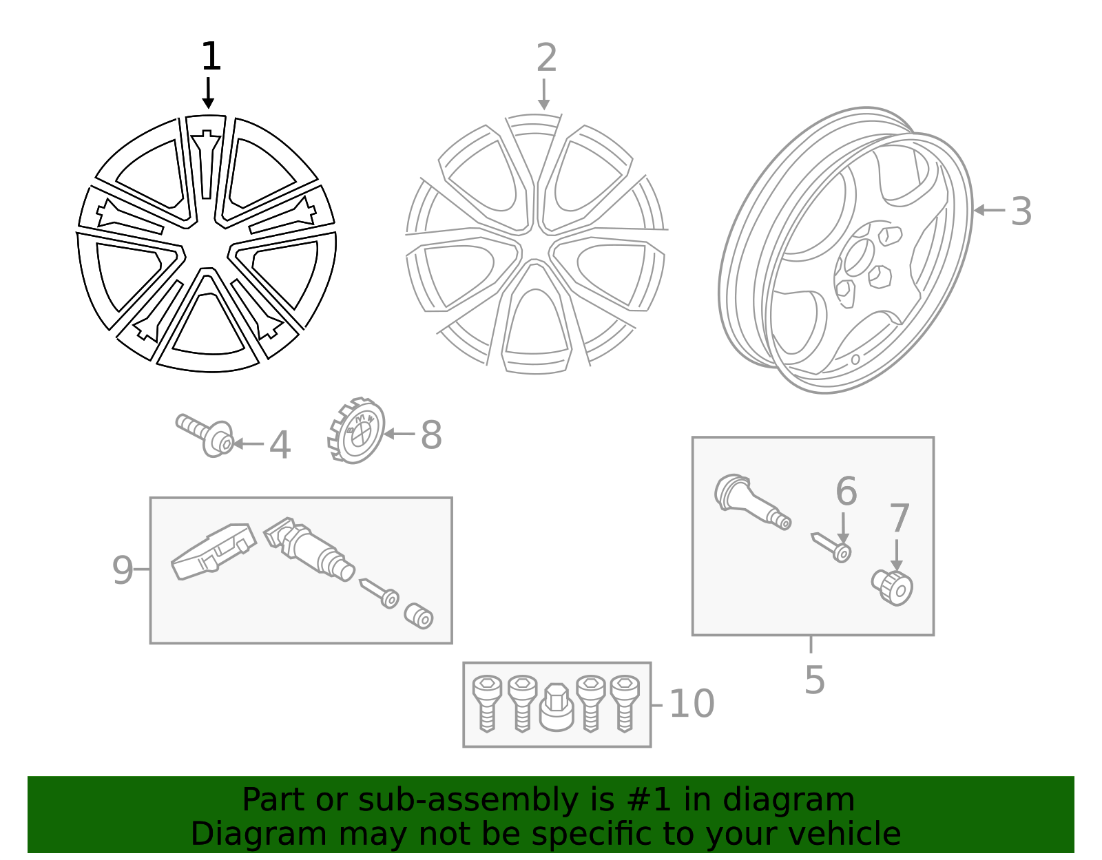 Genuine BMW 36-11-8-091-763 | 19" Style 799M Double Spoke Light Alloy ...