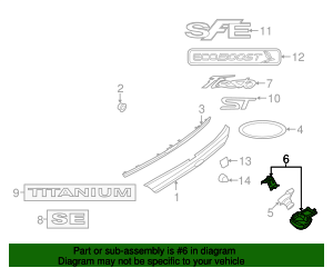 Genuine OEM Ford Part - Rear Camera Bracket D2BZ-19H421-A | Genuine OEM ...