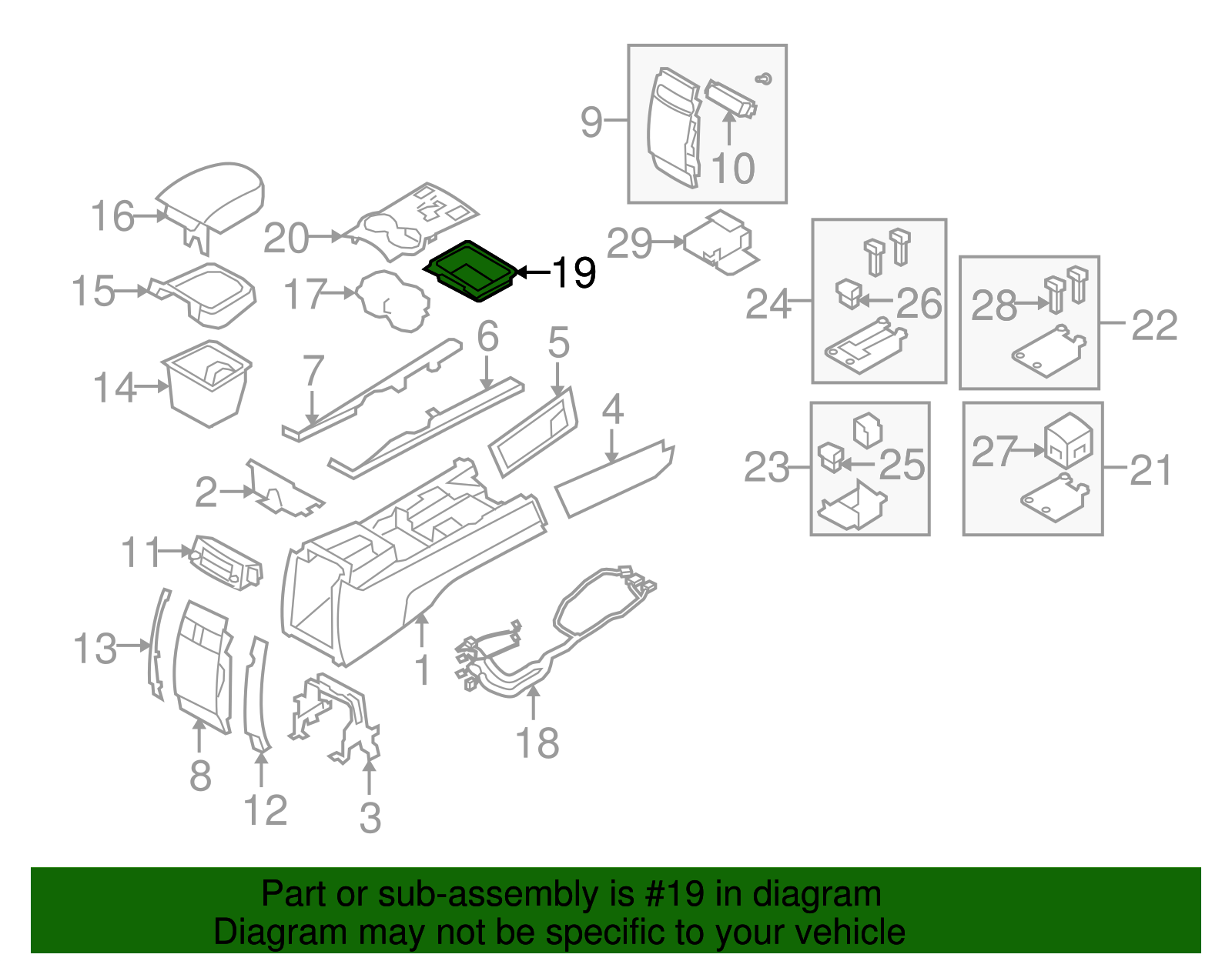 2009 Kia Borrego | Tray | 84680-2J000WK | Kia Auto Parts