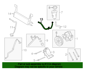 BC3Z-3A713-S - Return Hose 2011-2016 Ford | Ford Parts Direct