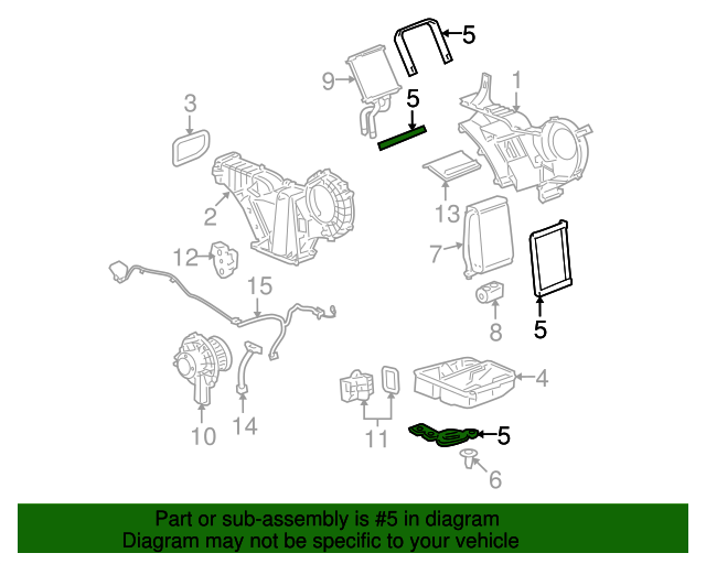 23200884 - Auxiliary Air Conditioning Evaporator Case Seal Kit 2007 ...