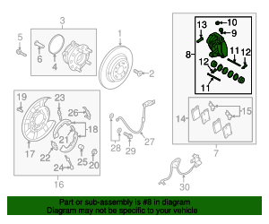 2017 Genesis G90 Caliper 58310-D2A00 | QuirkParts