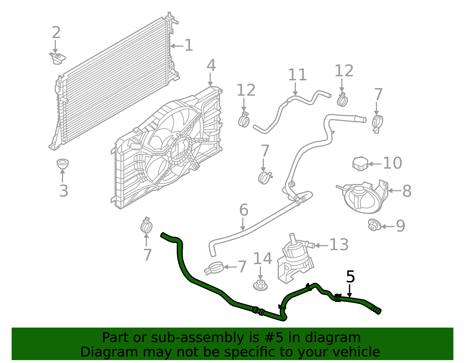 2022-2023 Ford Mustang Mach-E Inlet Hose LJ9Z-8260-C | Ford OEM Parts ...