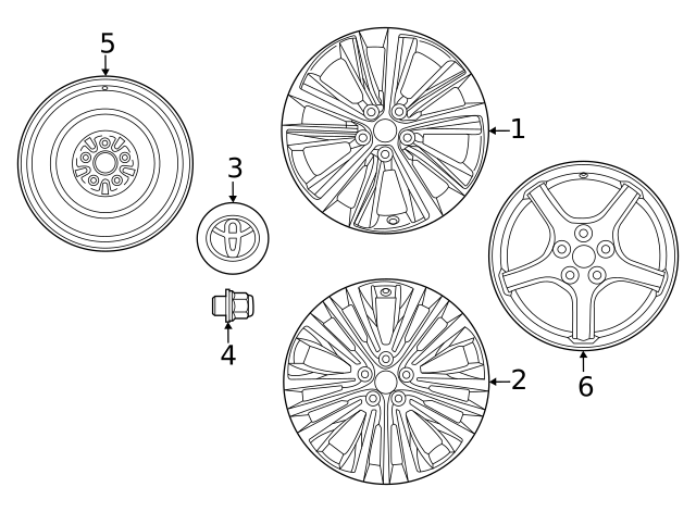 2020-2024 Toyota Center Cap 42603-42130 | OEM Parts Online