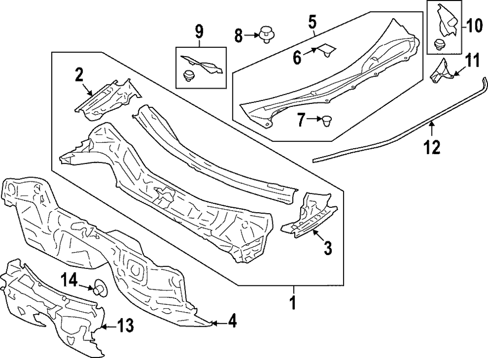 2022-2024 Subaru BRZ | 2022-2024 Subaru BRZ - Cowl Grille | 91419CC010 ...