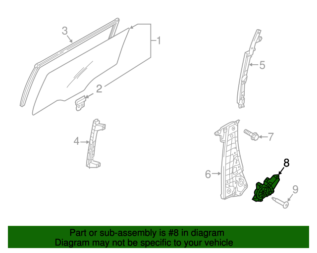 83450-A9010 - Window Motor 2015-2018 Kia Sedona | Kia.Parts Store