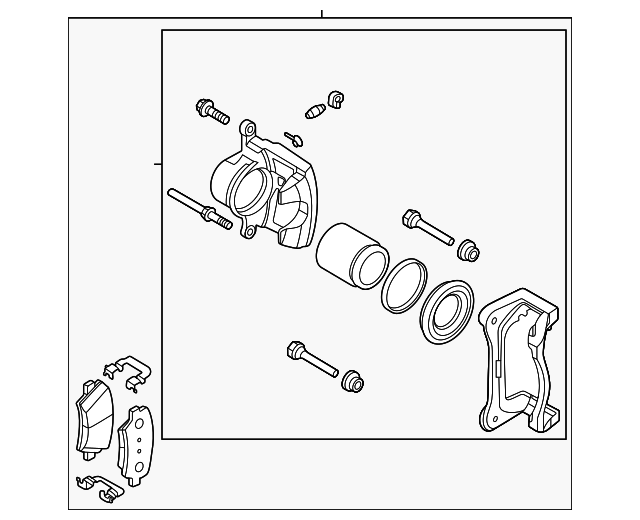 Hyundai - 58130-T1200 - Caliper Assembly - 2021-2022 Genesis G80 | OEM ...