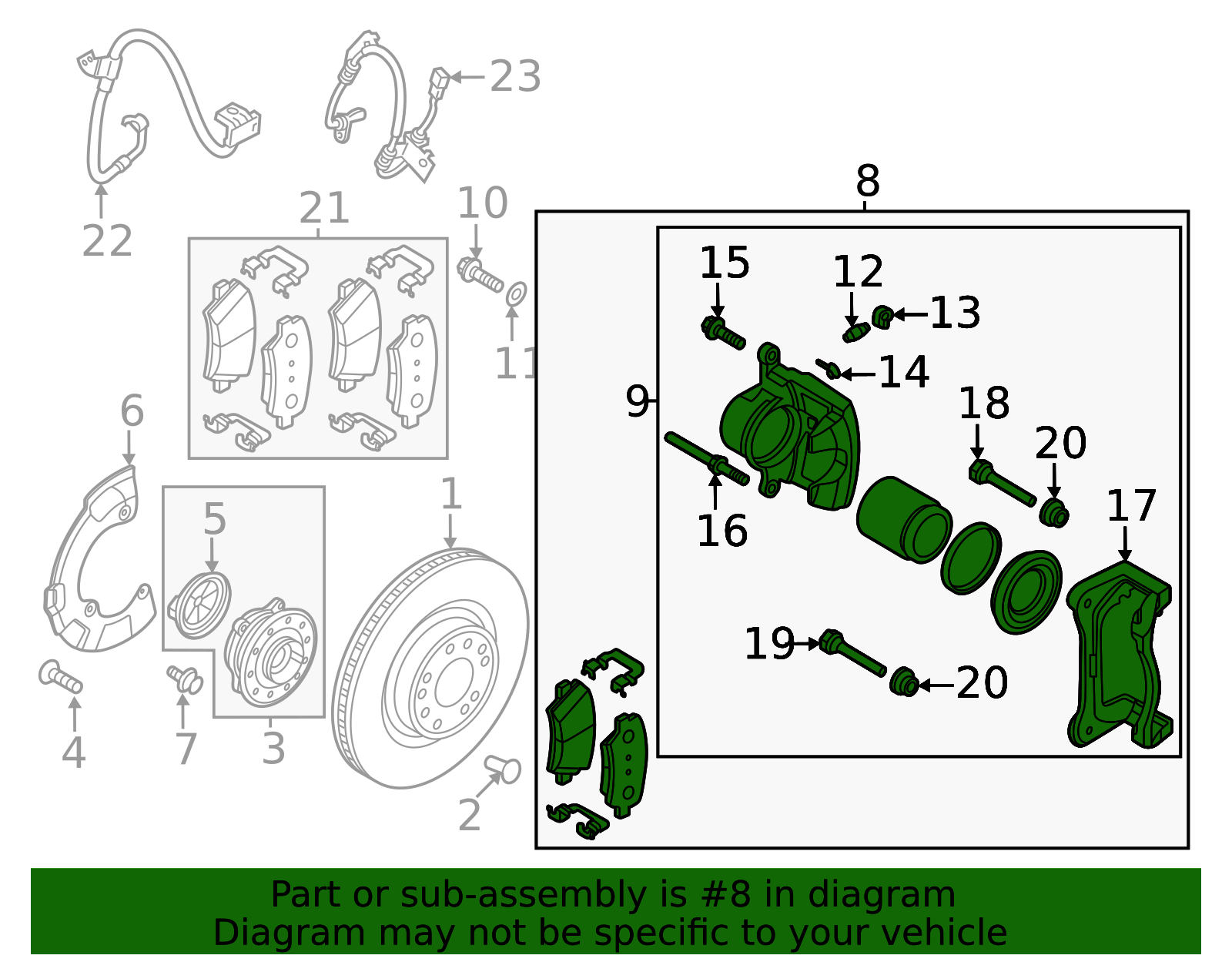 Hyundai - 58130-T1200 - Caliper Assembly - 2021-2022 Genesis G80 | OEM ...