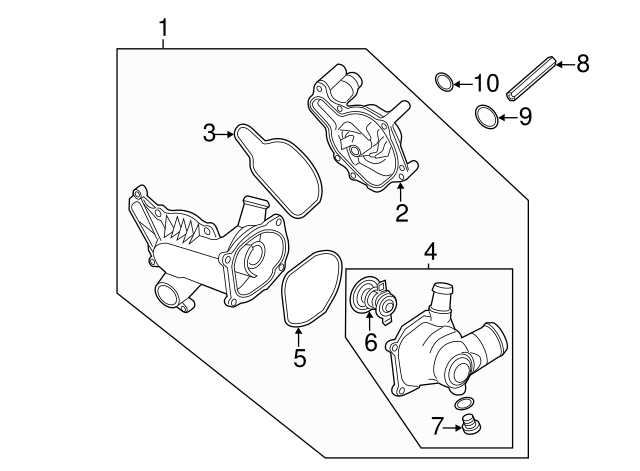 2008-2015 Audi Water Pump Assembly 079-121-013-T | Audi USA Parts
