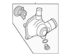 2008-2015 Audi Thermostat Housing 079-121-115-BG | Audi USA Parts