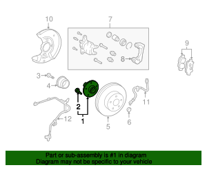 2004-2009 Toyota Prius Wheel Bearing and Hub (Left, Right, Front) 43510 ...