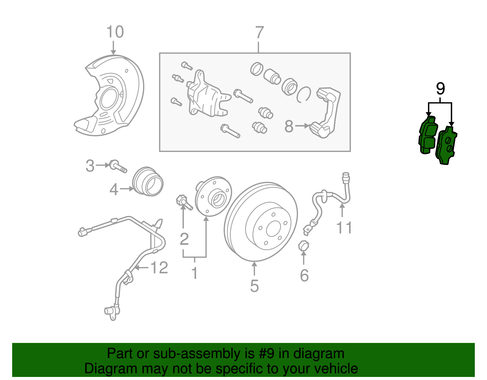 04465-47050 - Brake Pads Front 2004-2009 Toyota Prius | Longo Toyota Parts